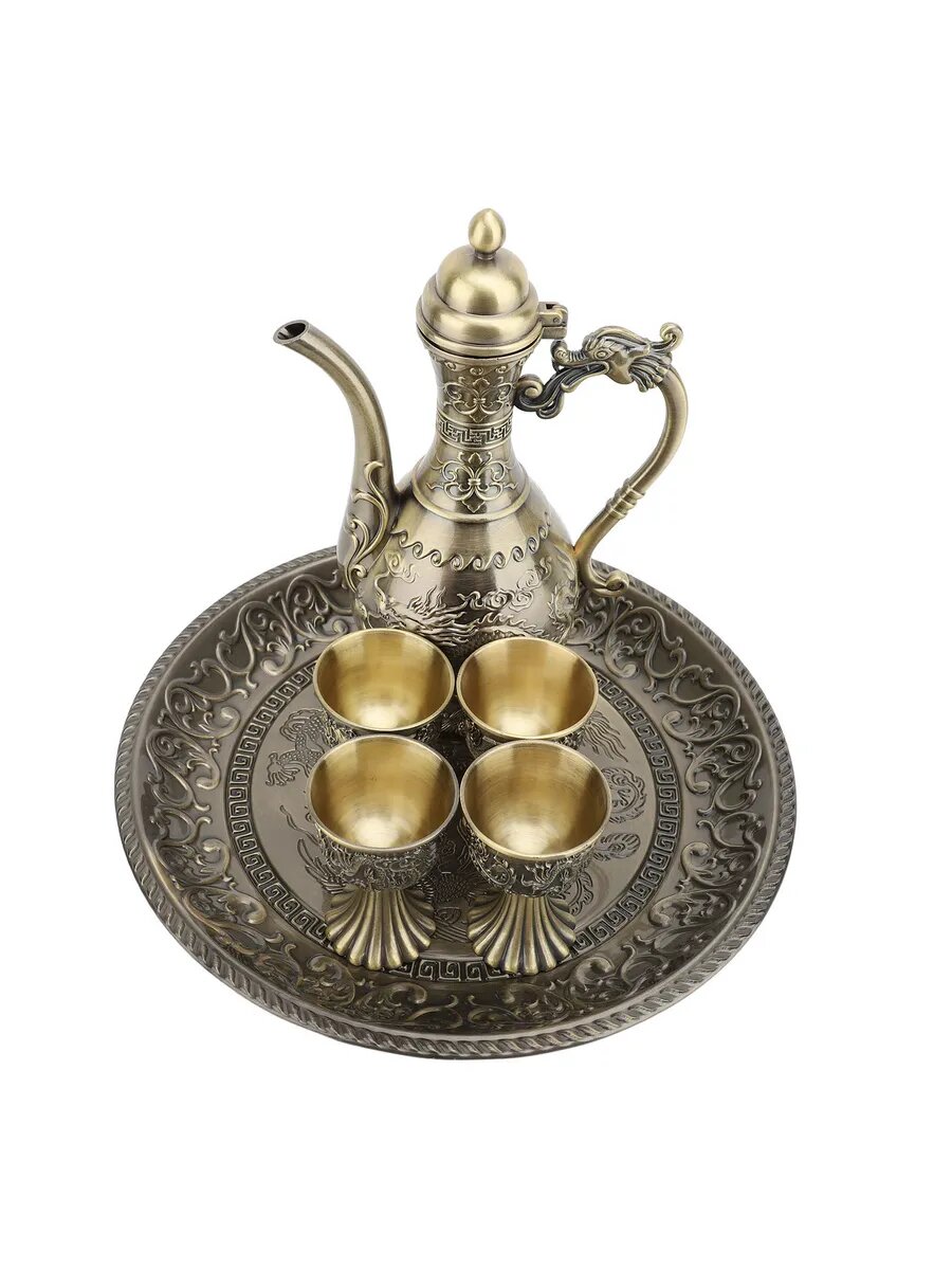 Турецкий чайный сервиз, изысканный, роскошный, старинный