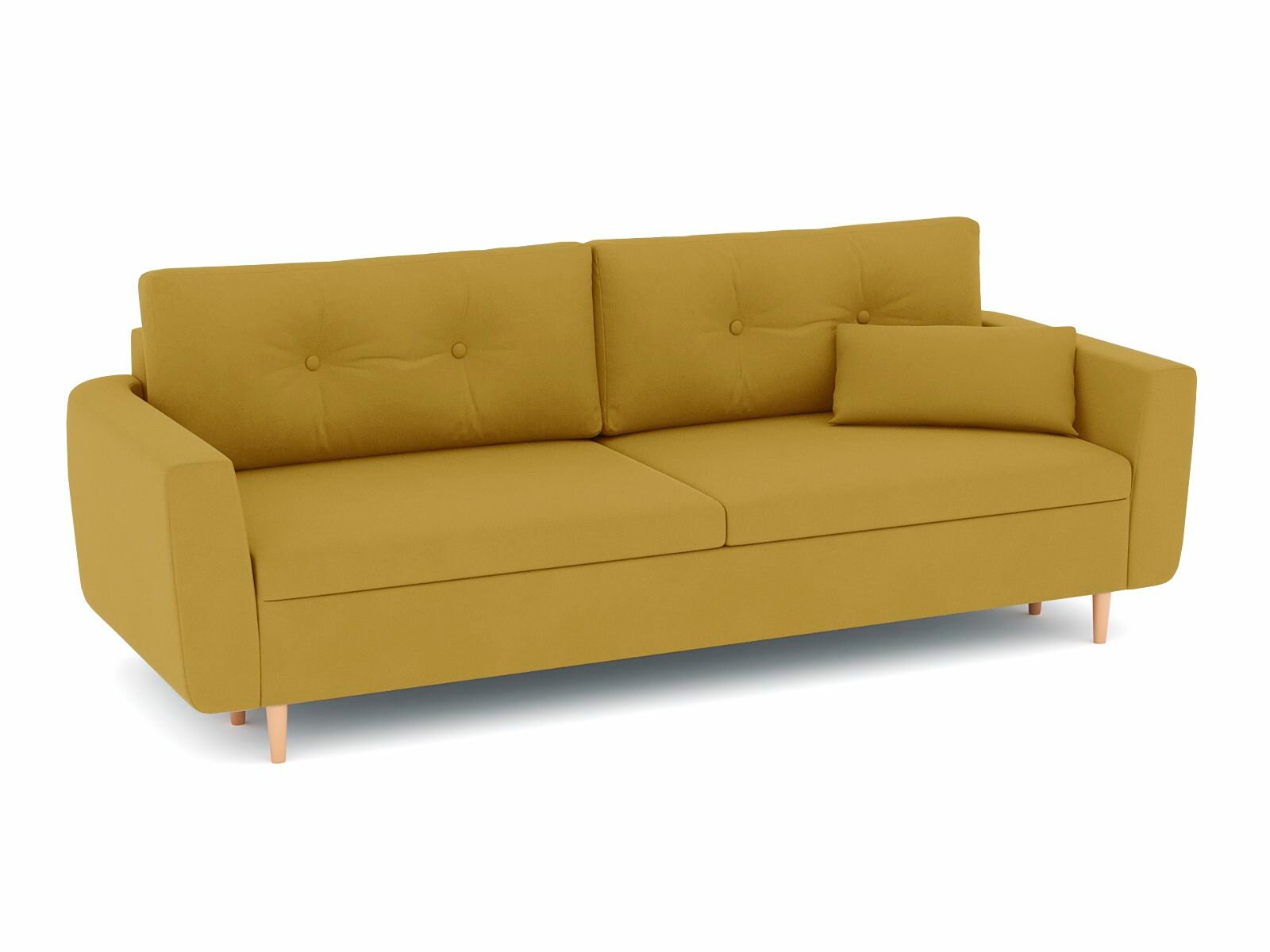 Диван - кровать Норфолк, пантограф, 232*90*95, велюр Макс Yellow 27