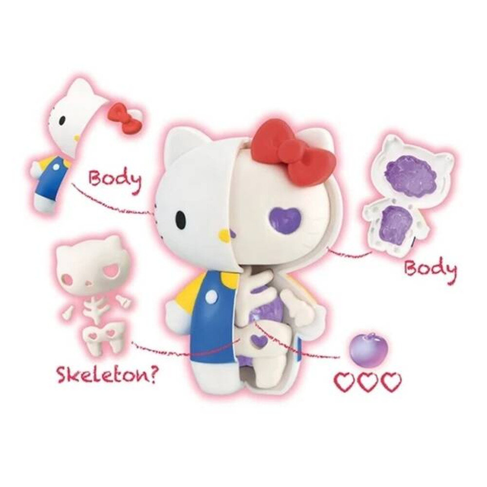 Набор фигурок Sanrio Cartoon Box Half Skull Hello Kitty Cinnamoroll Melody Kuromi, собранная модель, статуэтка, кукла, подарок, игрушка.
