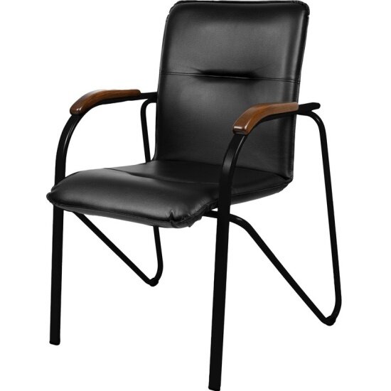 Кресло офисное Focusnic UA_EChair SAMBA Black к/з черн./орех (V-4 1.031)