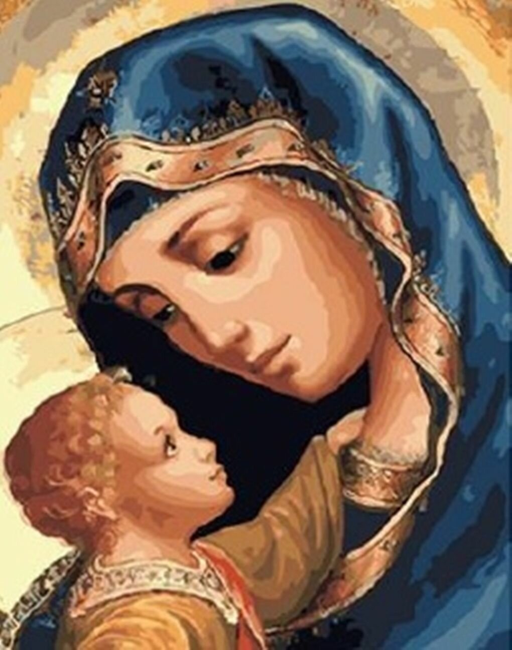 Картина по номерам на холсте 40*50 см "Мадонна с младенцем"