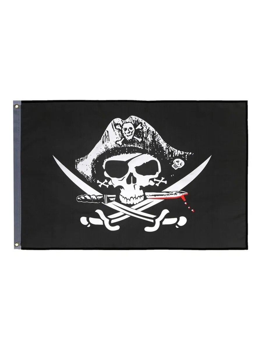 Пиратский флаг для праздника 60x90 см