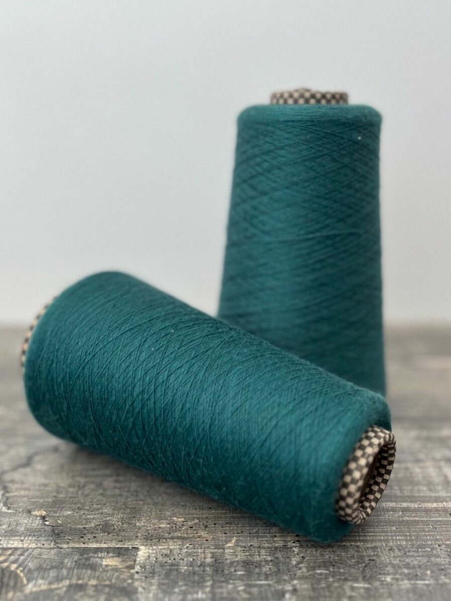 Пряжа Cariaggi JAIPUR Nm.2/56 Кашемир на шелке Голубая ель 140 грамм