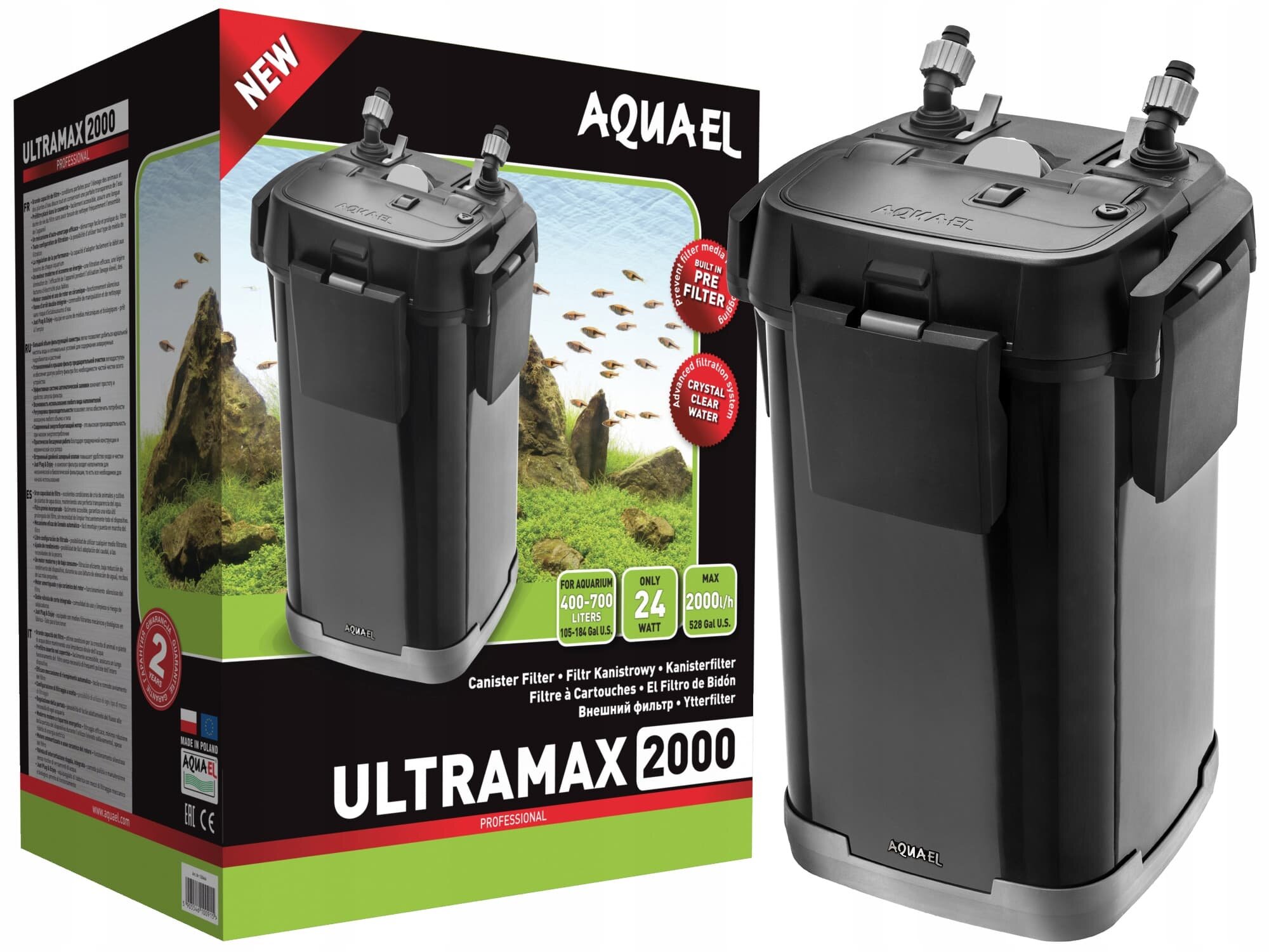 Фильтр для аквариума | Фильтр внешний AQUAEL ULTRAMAX 2000 2000л/ч до 700л