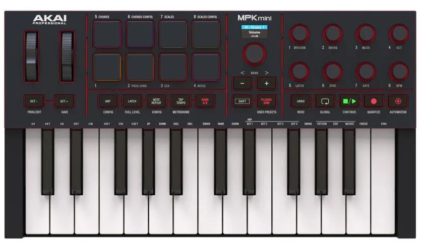 MIDI-клавиатура AKAI Pro MPK Mini IV Black