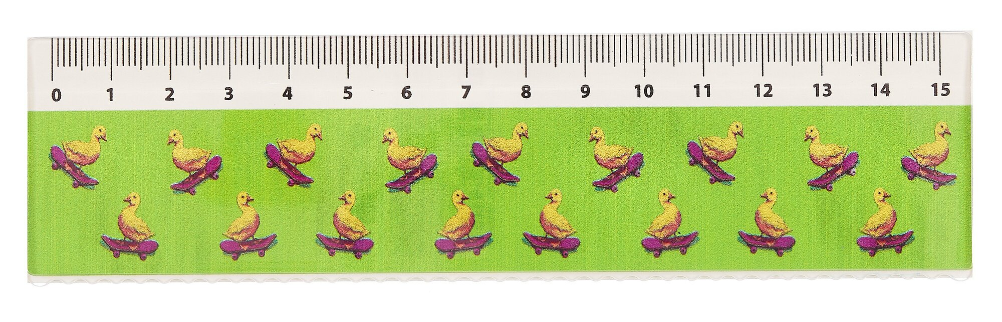 Линейка 15см "Утки на скейте"