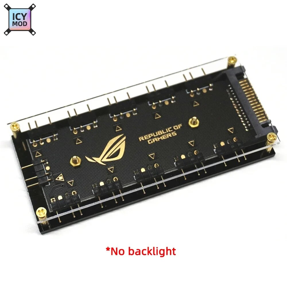 Концентратор ROG RGB на 1-10 портов, разветвитель на 1-6 портов, контроллер 5V3, SATA, блок питания ASUS Lighting 12V4, конвертер AURA SYNC, кулер для ПК, индивидуальный мод