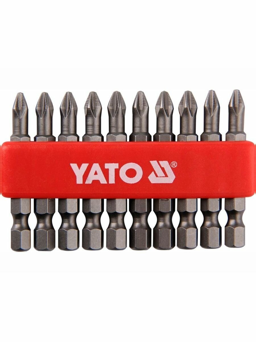 Бита крестовая PН2 1/4" 50мм 10шт. YT-0478