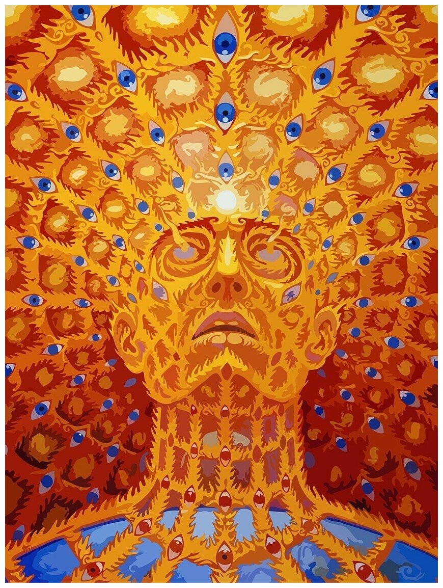 Картина по номерам на холсте эзотерика души тела космоса провидения таинств йога - 6835 В 30x40