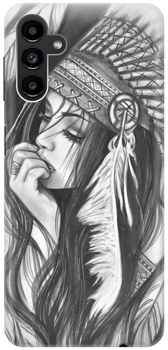 Силиконовый чехол Эскиз девушки на Samsung Galaxy A13 5G / Самсунг А13