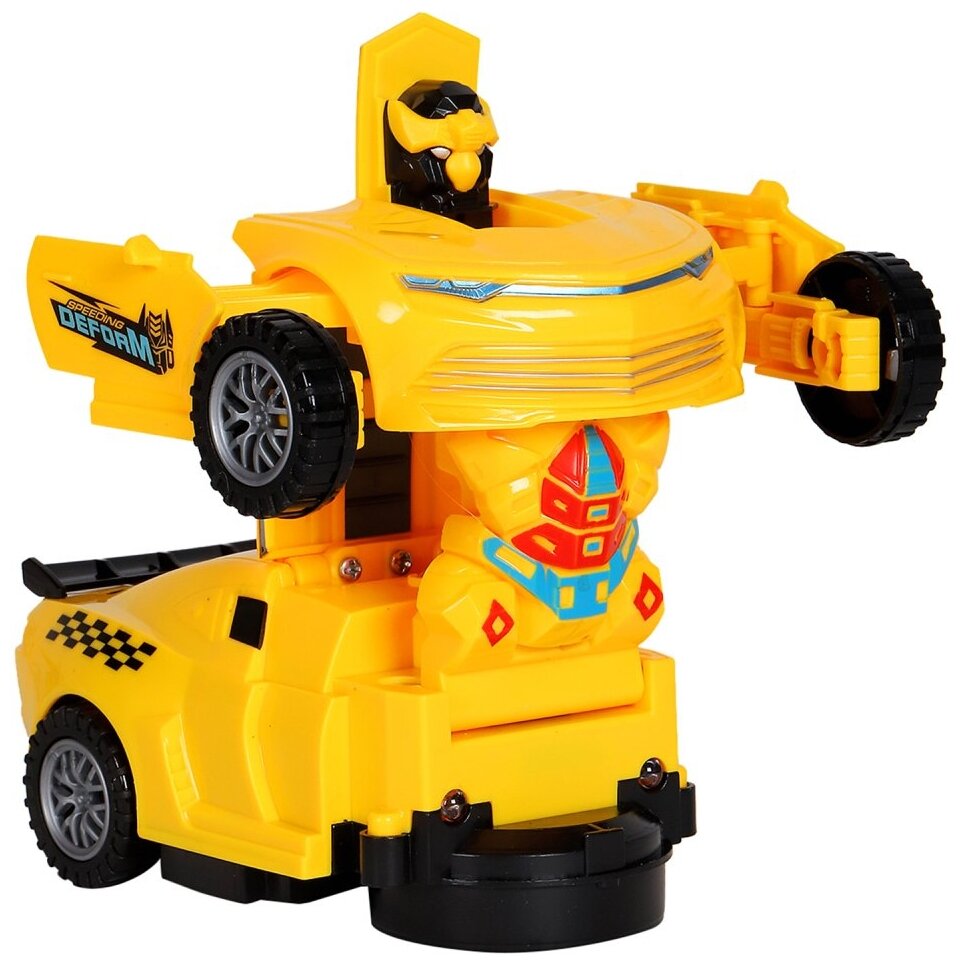 Трансформер Yijun Deform sports car, желтый