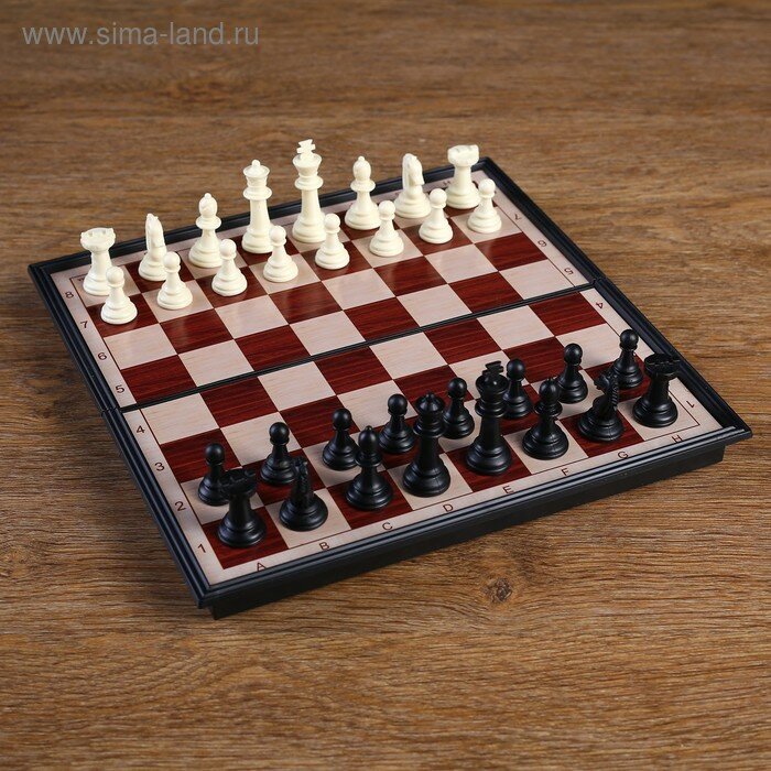 Магнитные шахматы Шахматы из пластика, компактные 24×24 см