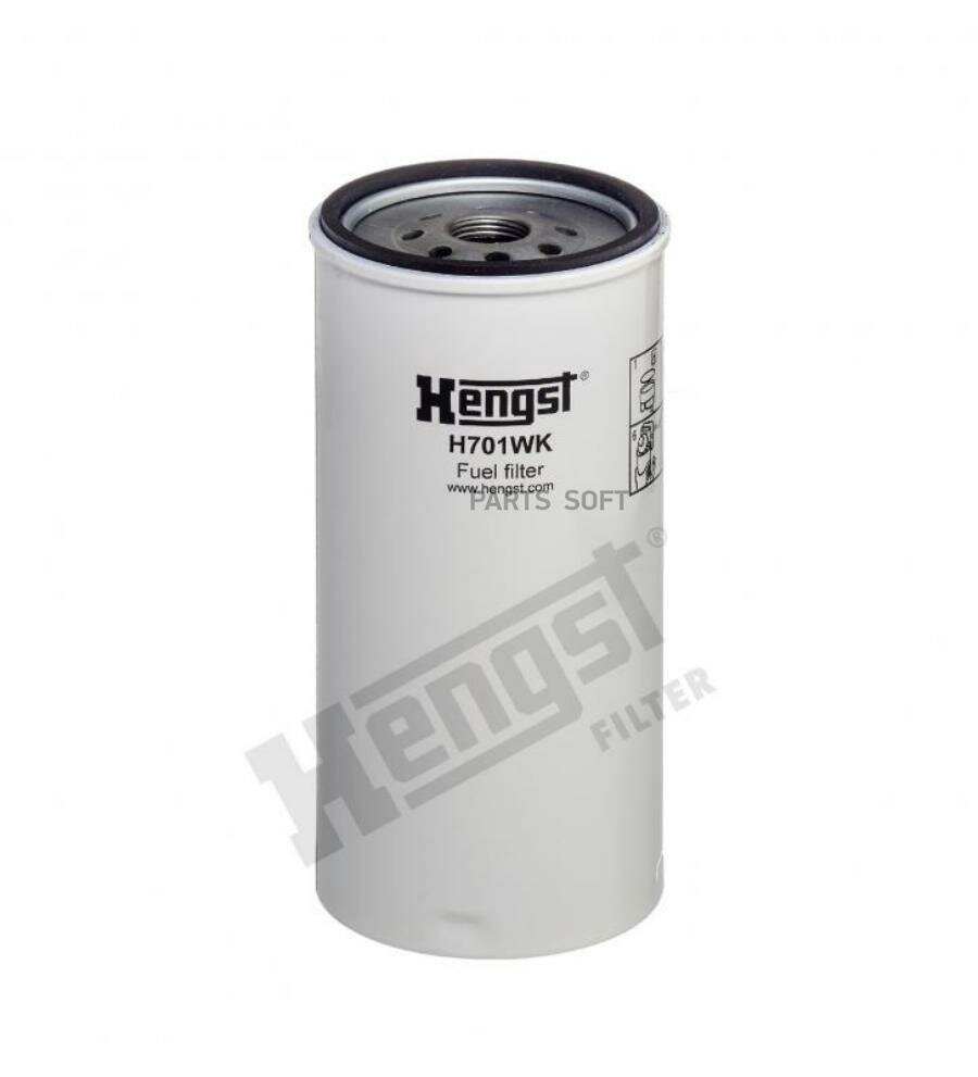 HENGST FILTER H701WK Фильтр топл. MERCEDES ACTROS 96=>, AXOR 02=>/MAN F/L2000 93=>, TGA 00=>, TGS/X 07=> (220x110)