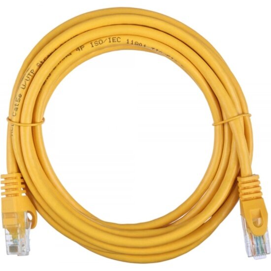 Патч-корд Acd LPU5E-30Y Cat5e UTP 24AWG 4Pair, 7/0.18мм CCA Желтый, 3.0м