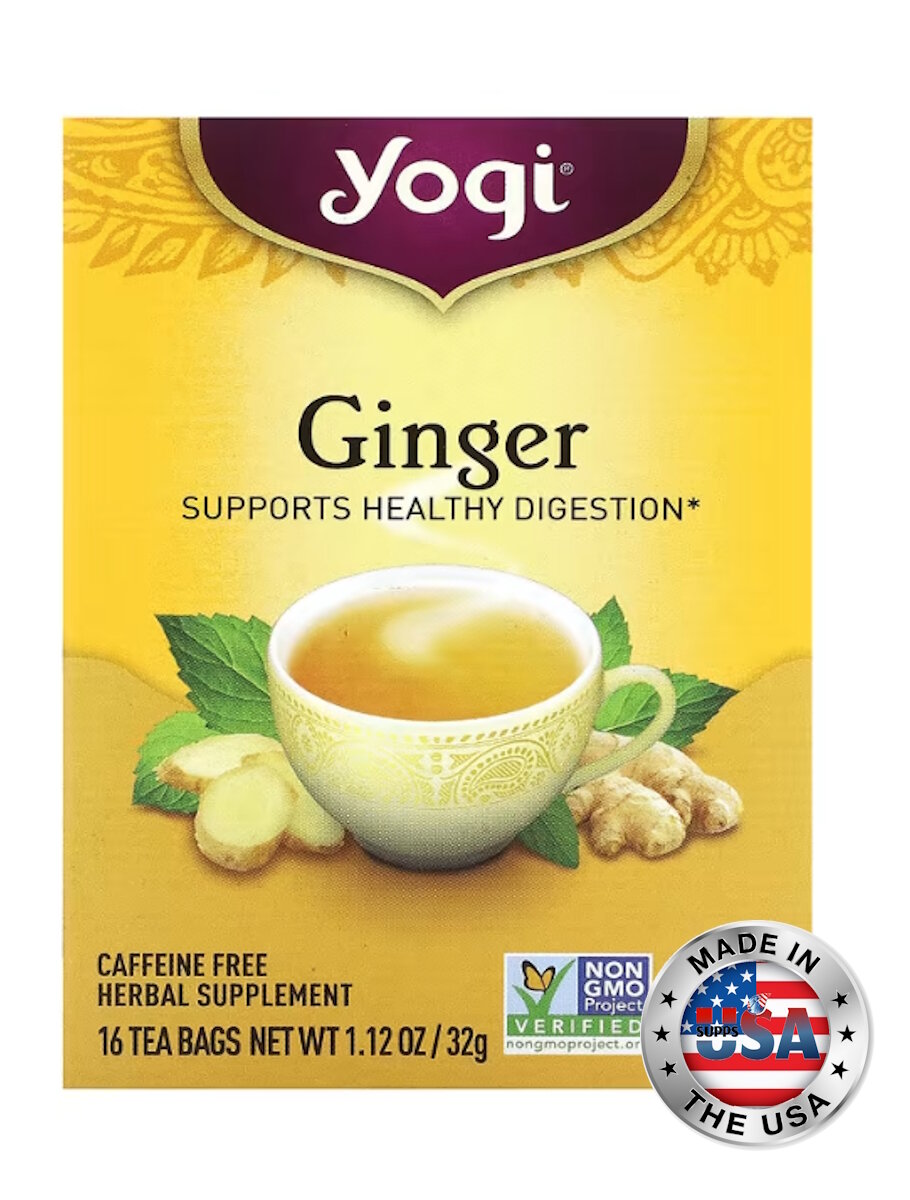 Yogi Tea травяной чай с имбирем для пищеварения 16 чайных пакетиков, 32 г