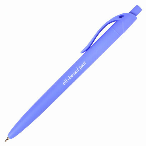 Ручка шариковая масляная автоматическая BRAUBERG "FRUITY Pastel", синяя, корпус soft-touch, узел 0,7 мм, линия письма 0,35 мм, 142959, 1 шт, OBPR323