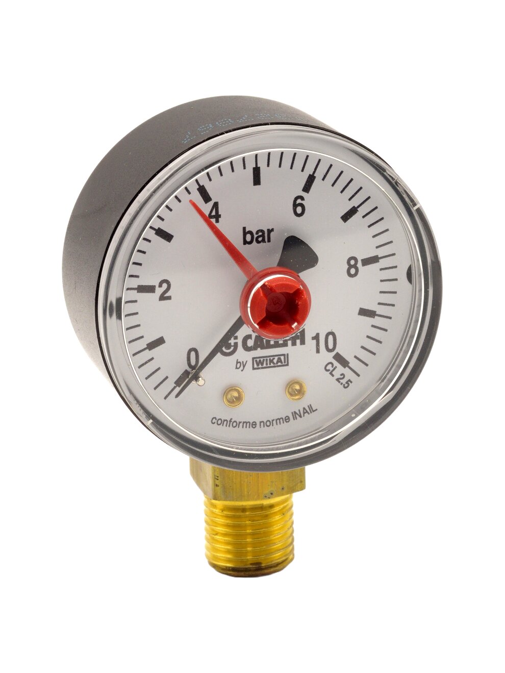 Манометр радиальный Caleffi, Ø50 мм, шкала 0-10 бар, 1/4" (557310)