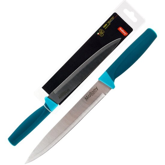 Нож с рукояткой софт-тач разделочный Mallony VELUTTO MAL-02VEL (005525), 20 см