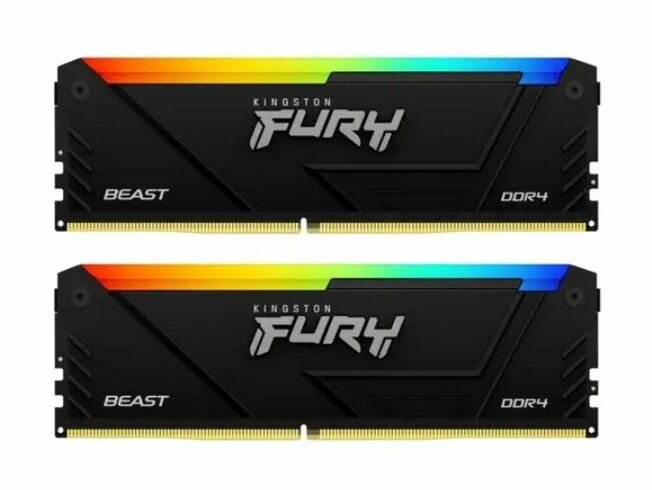 Оперативная память Kingston FURY Beast Black RGB KF432C16BB2AK2/16 16 ГБ