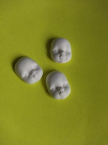 Набор лиц - 3 шт. для ватной игрушки и куклы, малыш, ребенок, мальчик, девочка