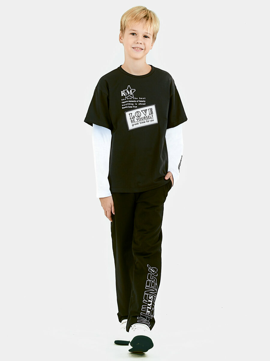 Брюки спортивные трикотажные футер без начеса