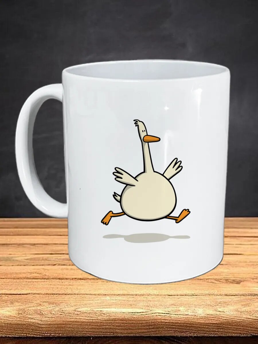 Кружка для чая и кофе "Прикол", белая, керамика, 330мл, для СВЧ