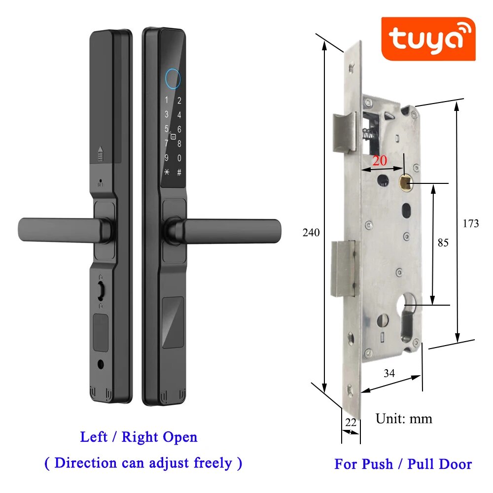 Умный замок BADODOSECURITY Black A Tuya 8520