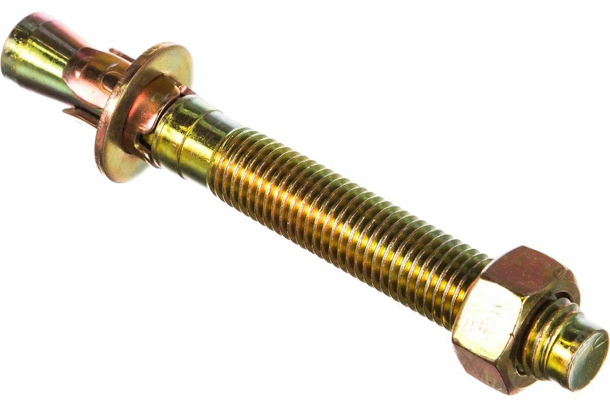 Анкер клиновой "Fixer", 16х140мм, сталь с желтой пассировкой, 10штук