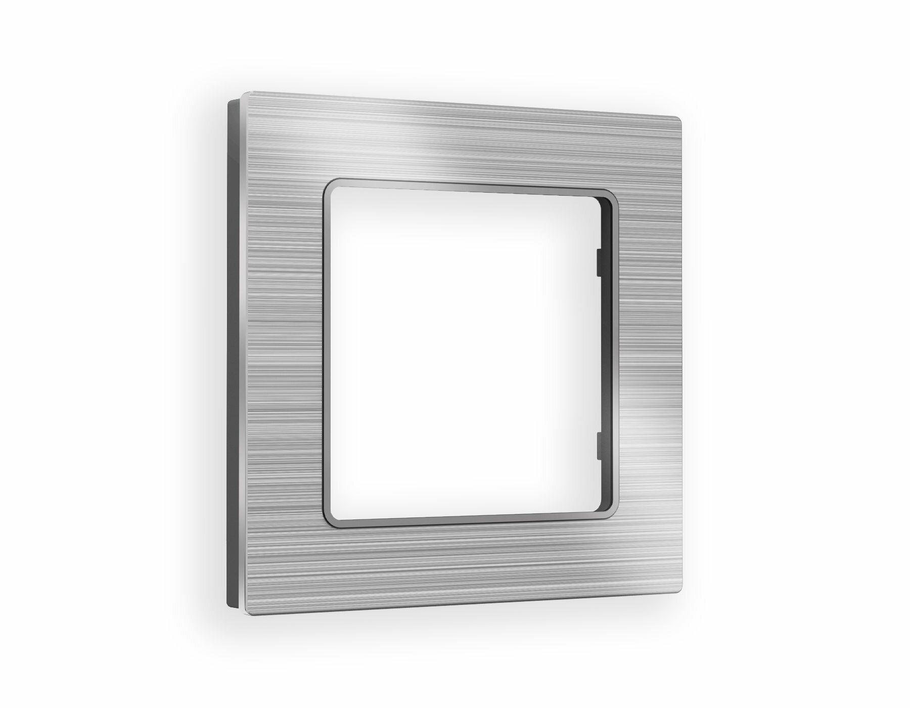 Рамка Ambrella Volt ALFA Platos (Серебро Металл шлифованный) 1-ая AF550101