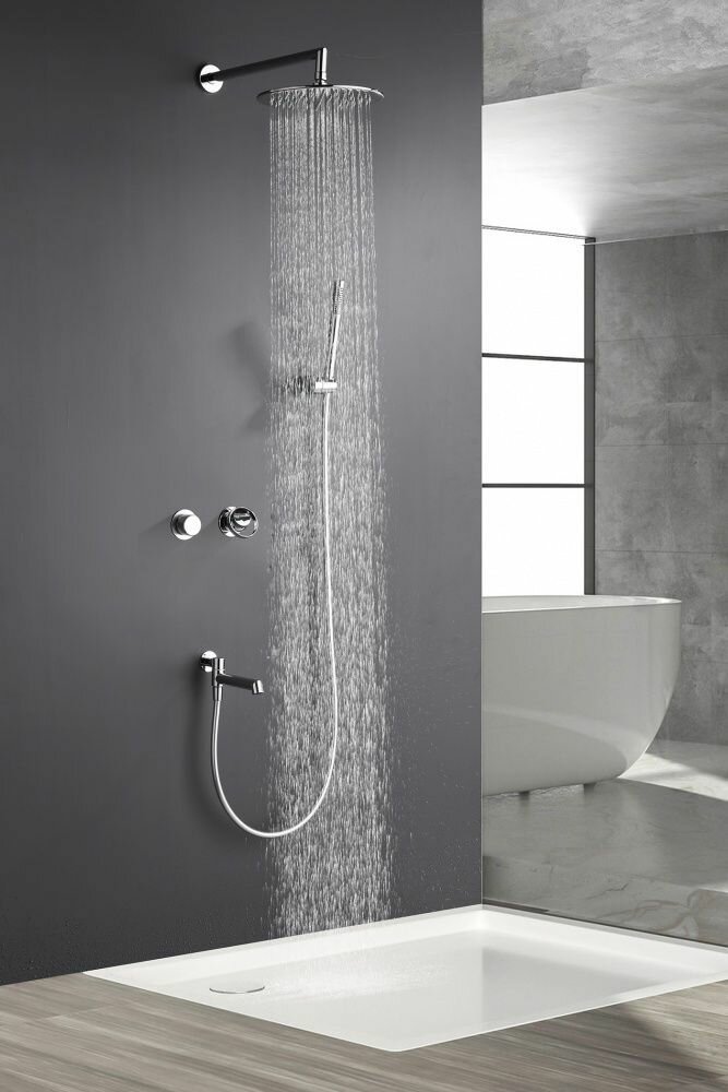 19165 Смеситель встраиваемый для душа с 3-функ. (Хром) GANZER