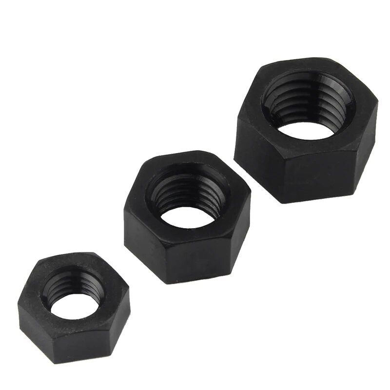 CLOXY Пластиковые нейлоновые гайки DIN934 M2-M20 белые или черные M3 (50pcs), Black Color