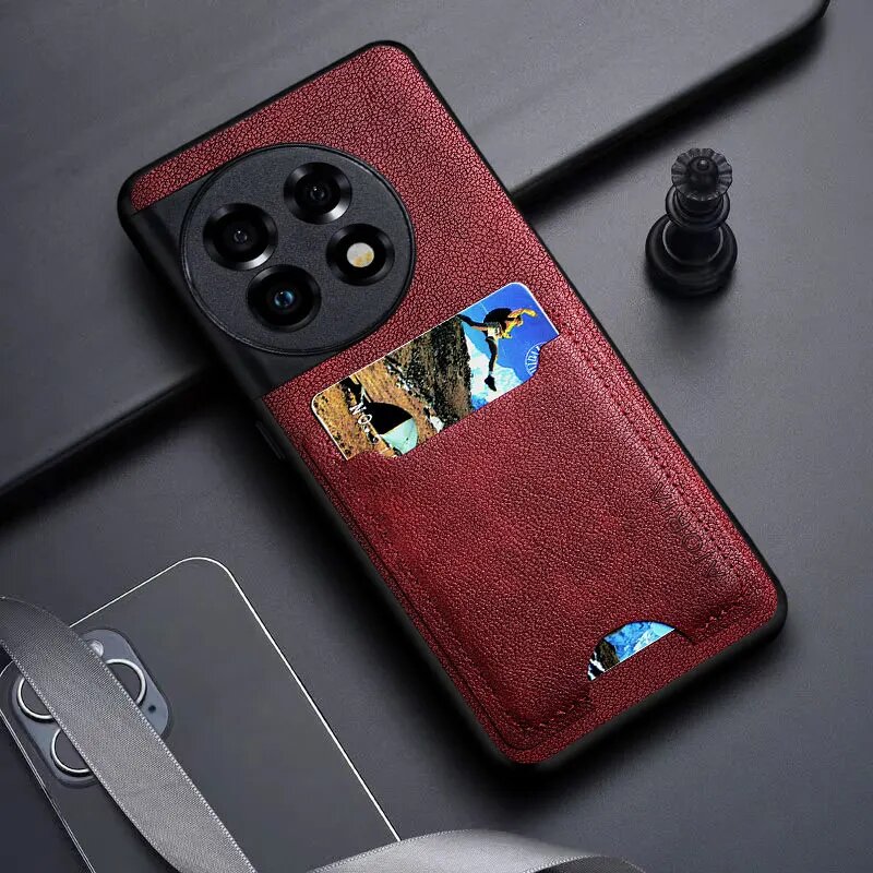 Чехол-держатель с слотом для карт для Oneplus 13 13R 12 12R 11 11R 10 9 Pro Красный, RD, Oneplus 9R