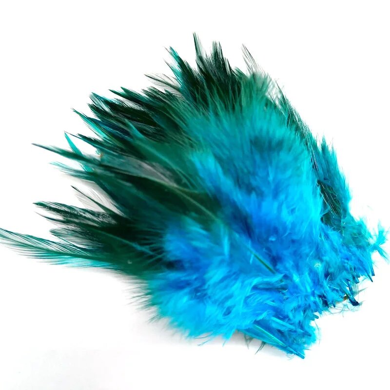 Перья фазана для рукоделия 20 шт Lake blue feathers