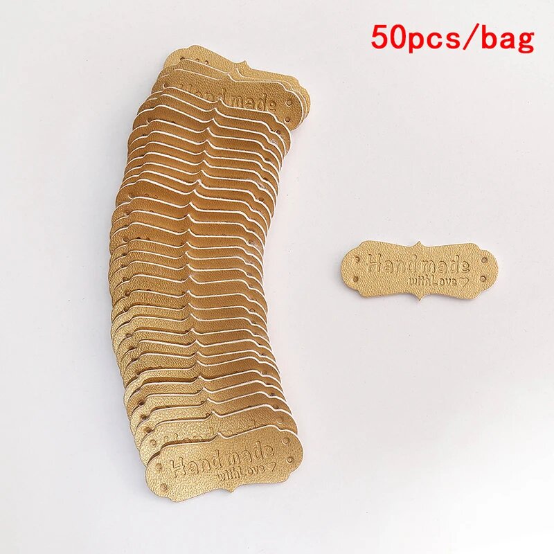 Бирки из искусственной кожи 50 шт. 50pcs S1