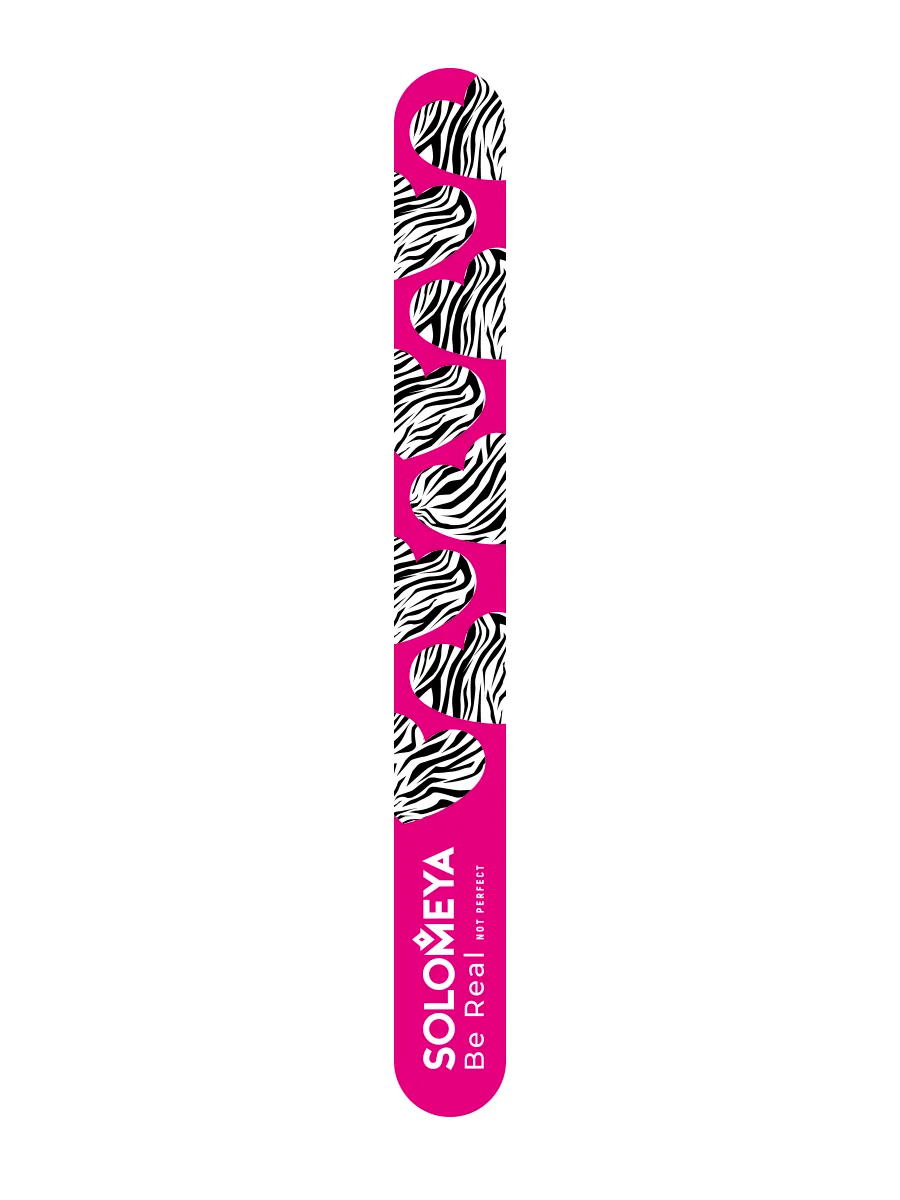 Пилка для ногтей Solomeya Zebra Pattern 180/220 Nail File, 1 шт
