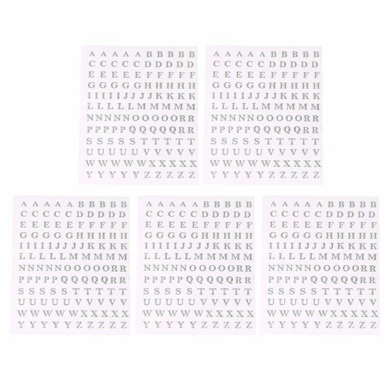 5 листов с буквами, металлические наклейки, смоляные наполнители для форм, эпоксидные наполнители, материалы изготовления ювелирных изделий