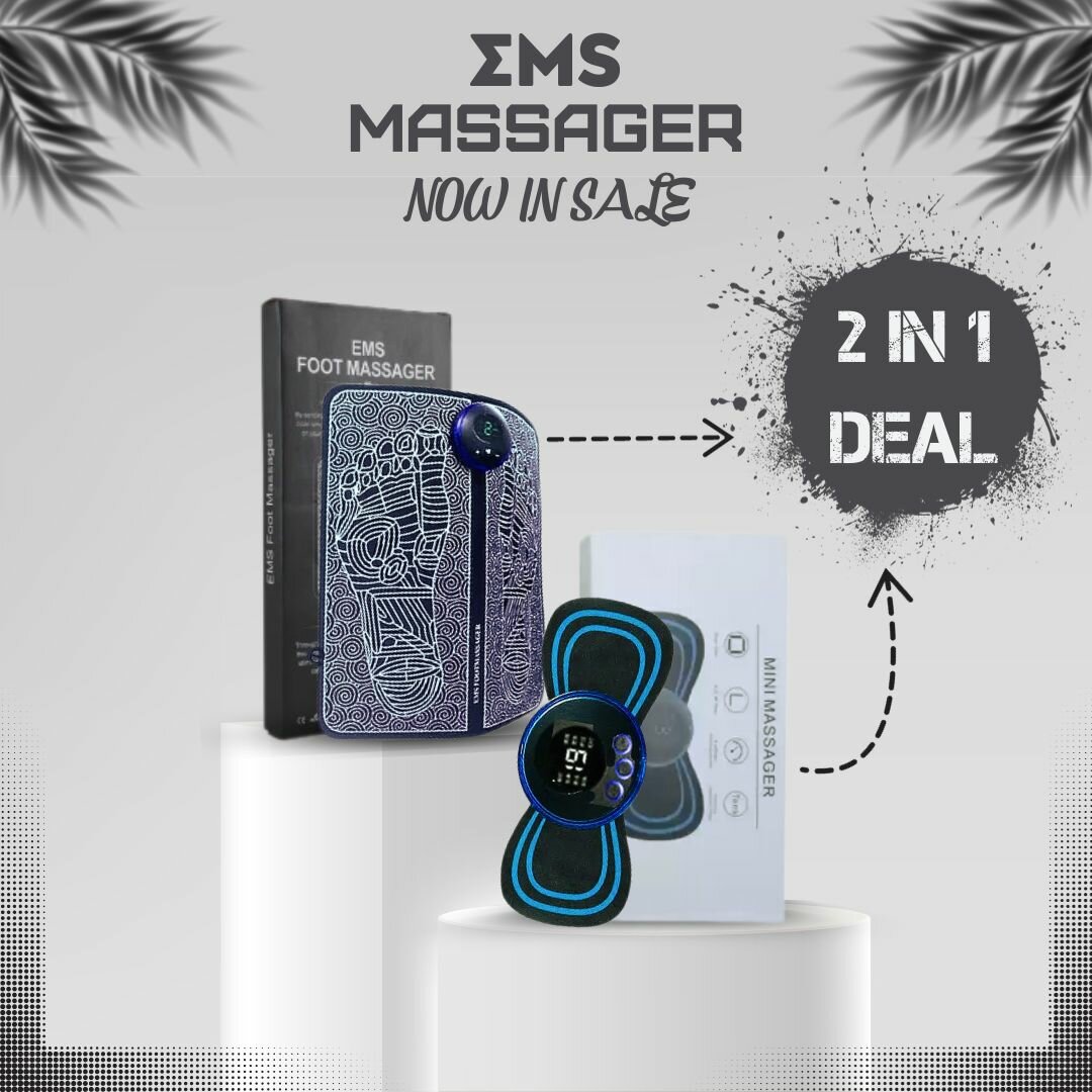 Электрический массажер для ног и тела 2 в 1 EMS, складной электрический массажный коврик, массажер для ног с мышечной стимуляцией, физиотерапевтическая массажная накладка для ног и шеи, спа-коврик для детоксикации ног
