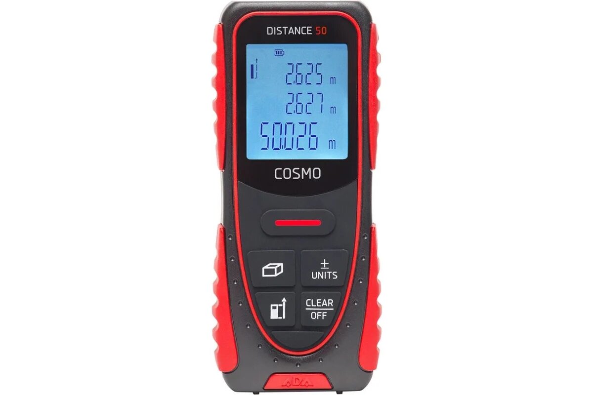 Дальномер ADA Cosmo 50 с поверкой, до 50 метров, точность ±1,5 мм, луч красный