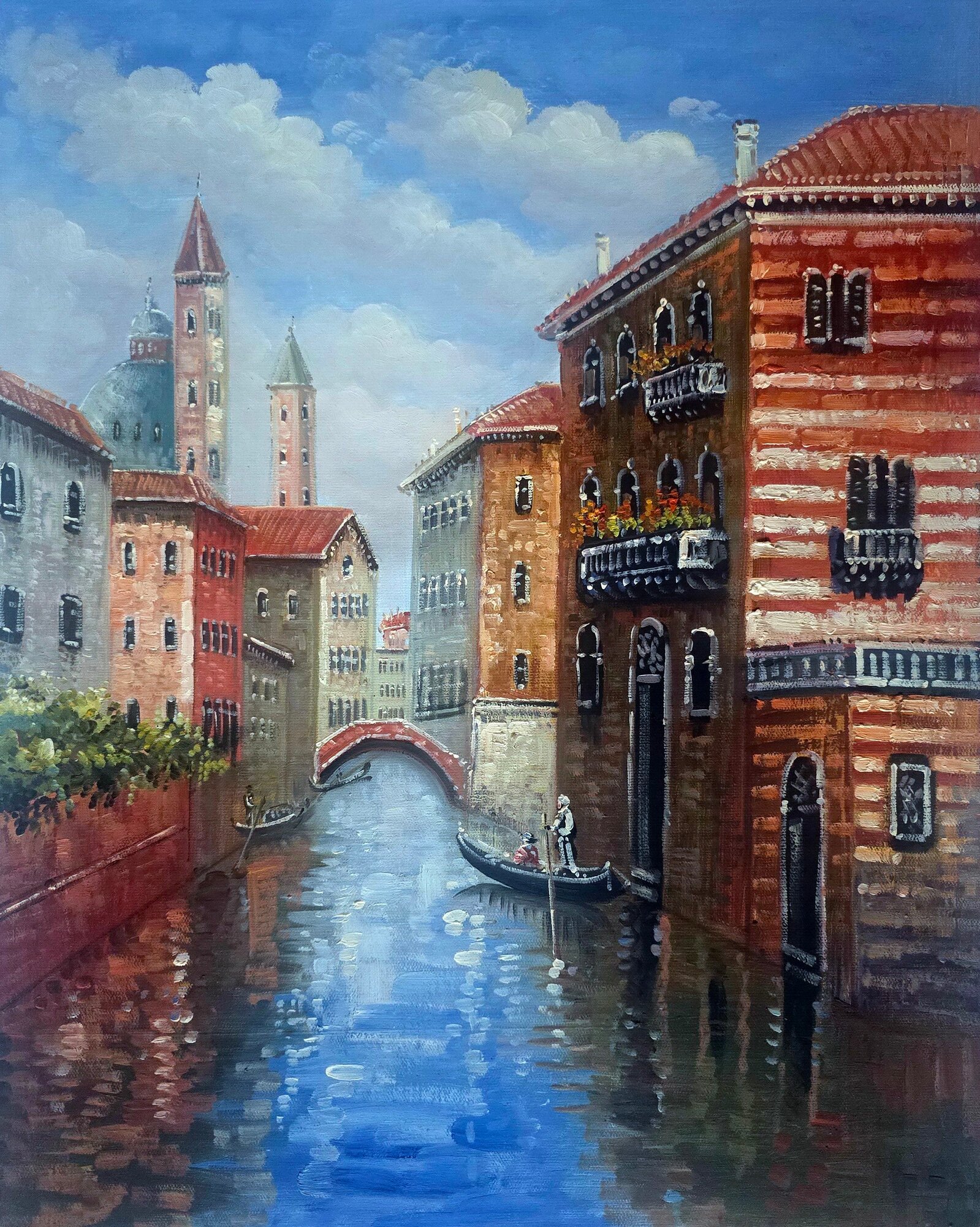 Картина на холсте для интерьера на стену "Город Венеция" 50х60см.