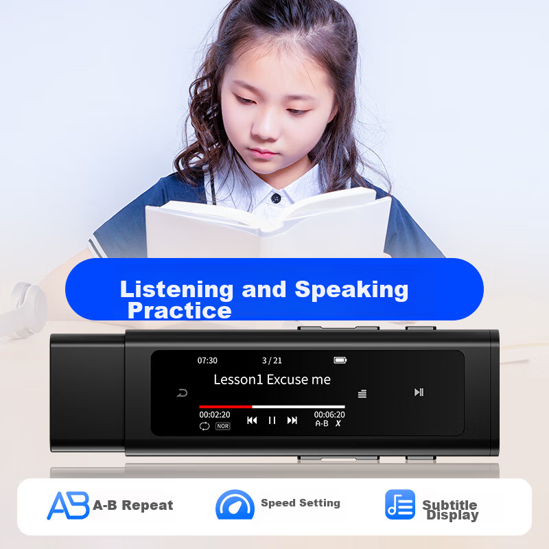 Цифрровой плеер Aigo MP3-500 32GB Portable MP3 Music Player, MP4 Bluetooth, USB, Black