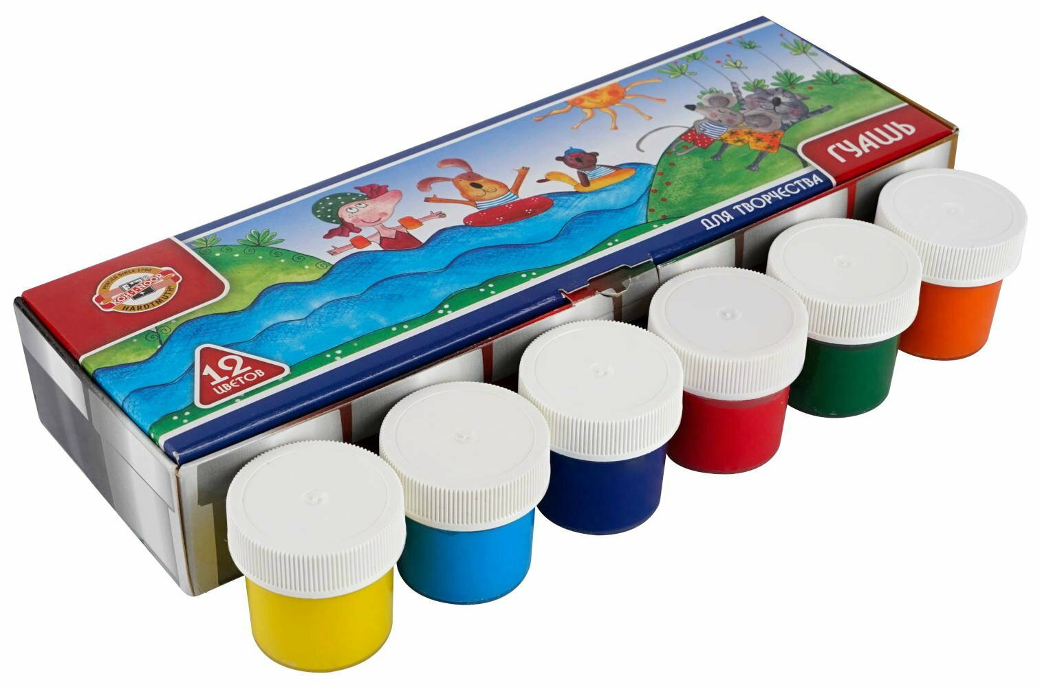 Гуашь KOH-I-NOOR FG-KIN-212 12 Цветов, Матовая, 25 Мл, 1 Набор