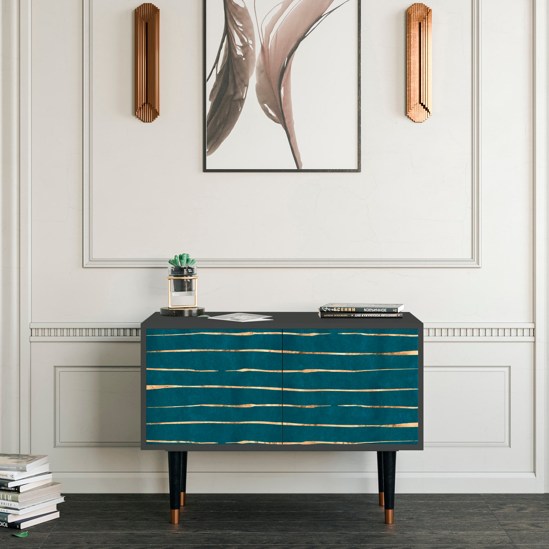 Комод - STORYZ - S1 Ocean Drive, Размер - 94 x 69 x 48 см, Цвет корпуса - , Антрацит