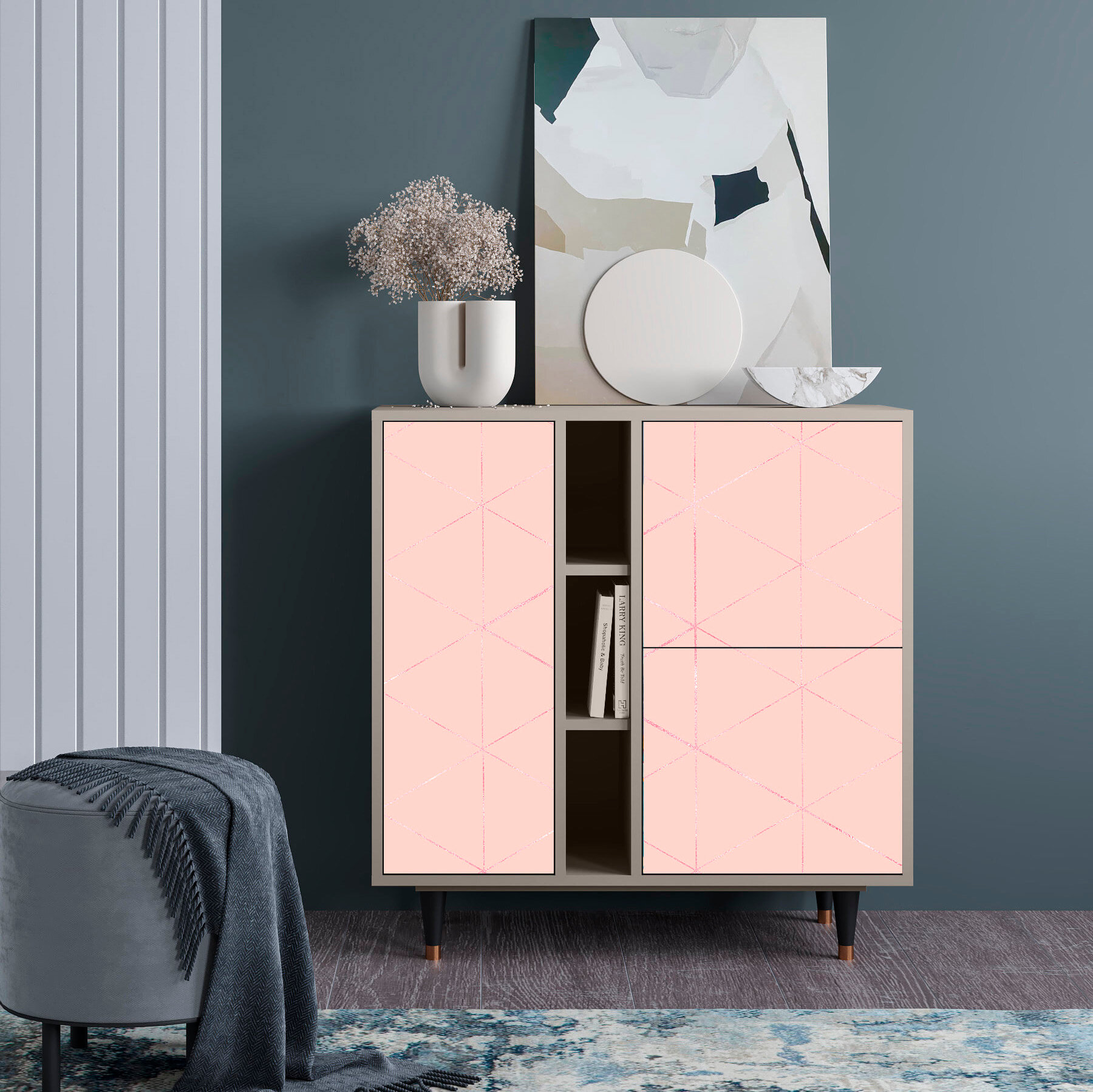 Комод - STORYZ - BS5 Rose Quartz, Размер - 94 x 96 x 41 см, Цвет корпуса - , Сатин