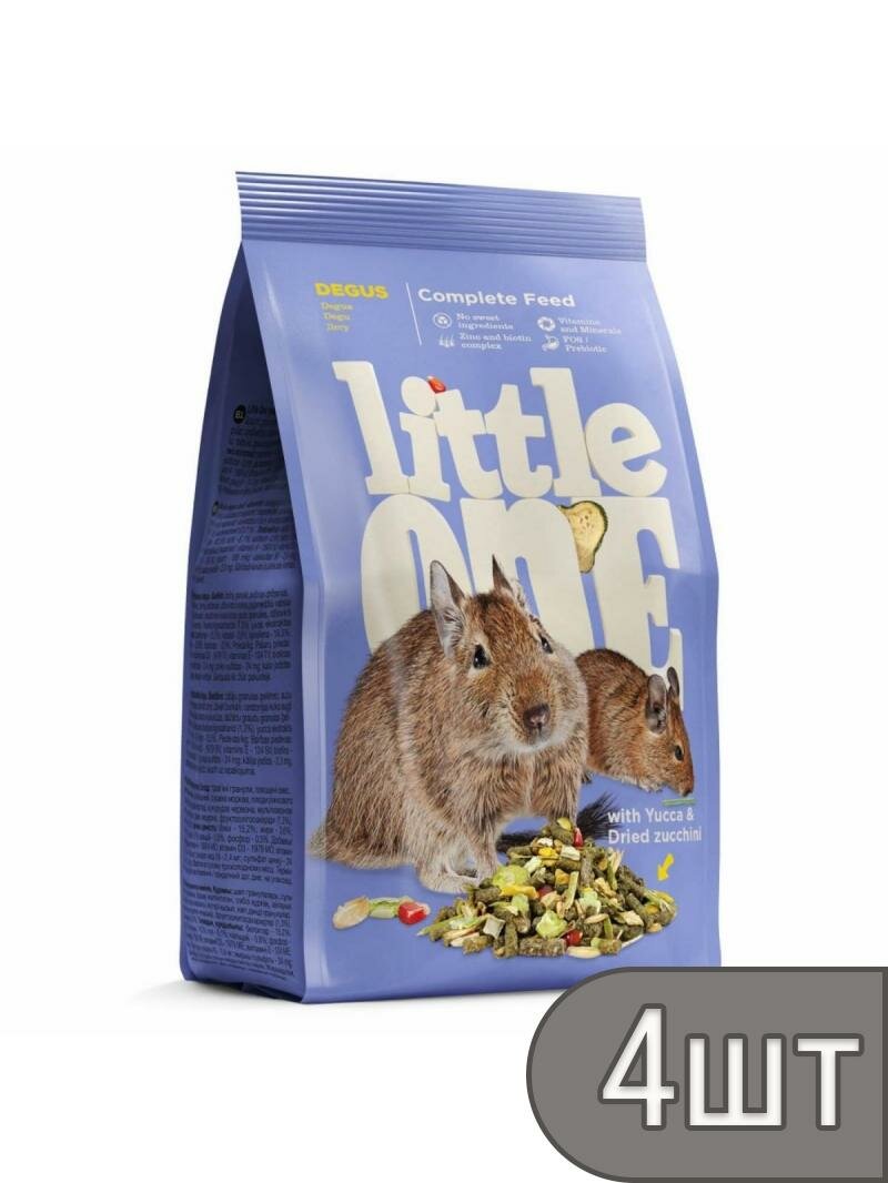 Little One Набор 4 шт Корм для дегу, 400г 1.6 кг