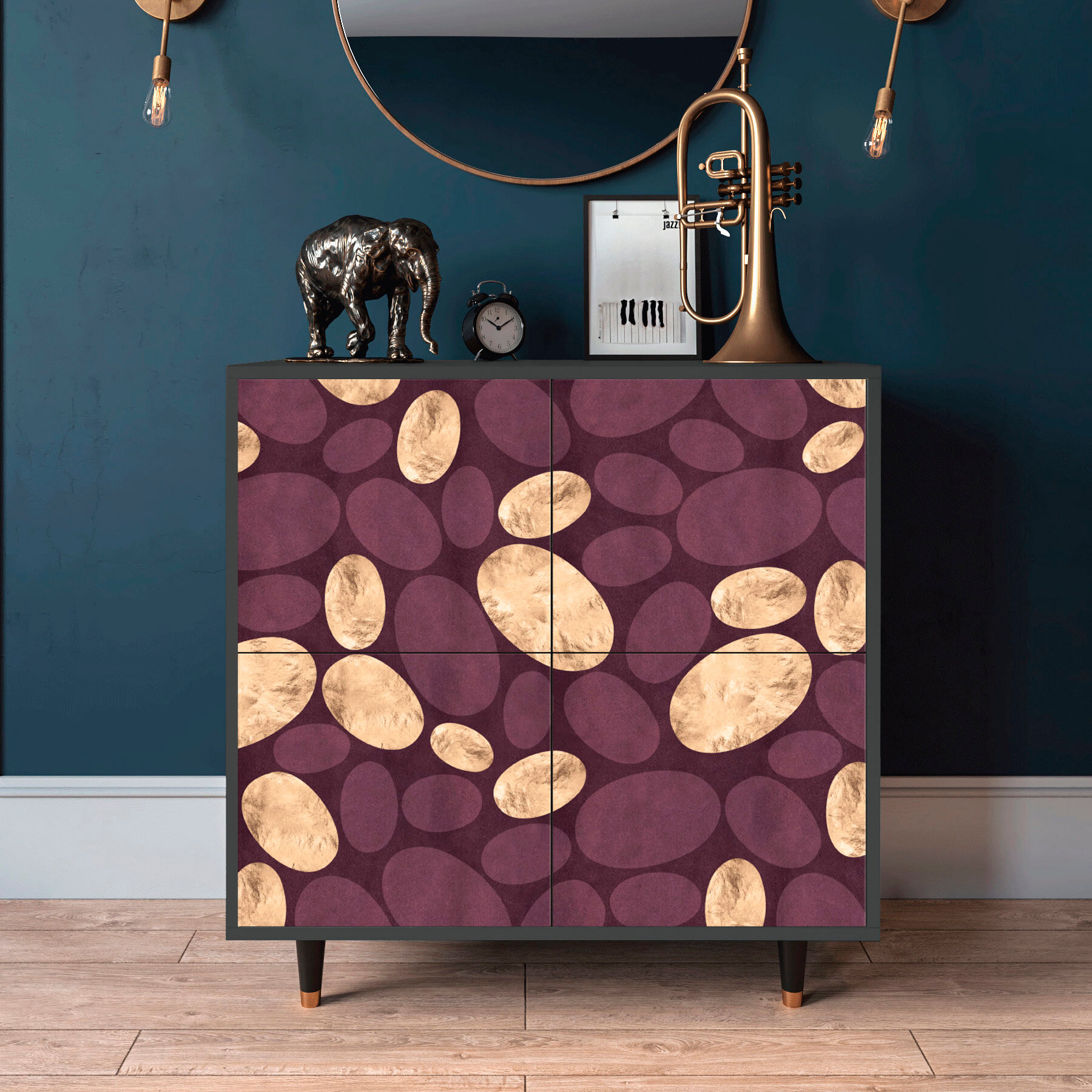 Комод - STORYZ - BS3 Fine Wine, Размер - 94 x 96 x 48 см, Цвет корпуса - Антрацит