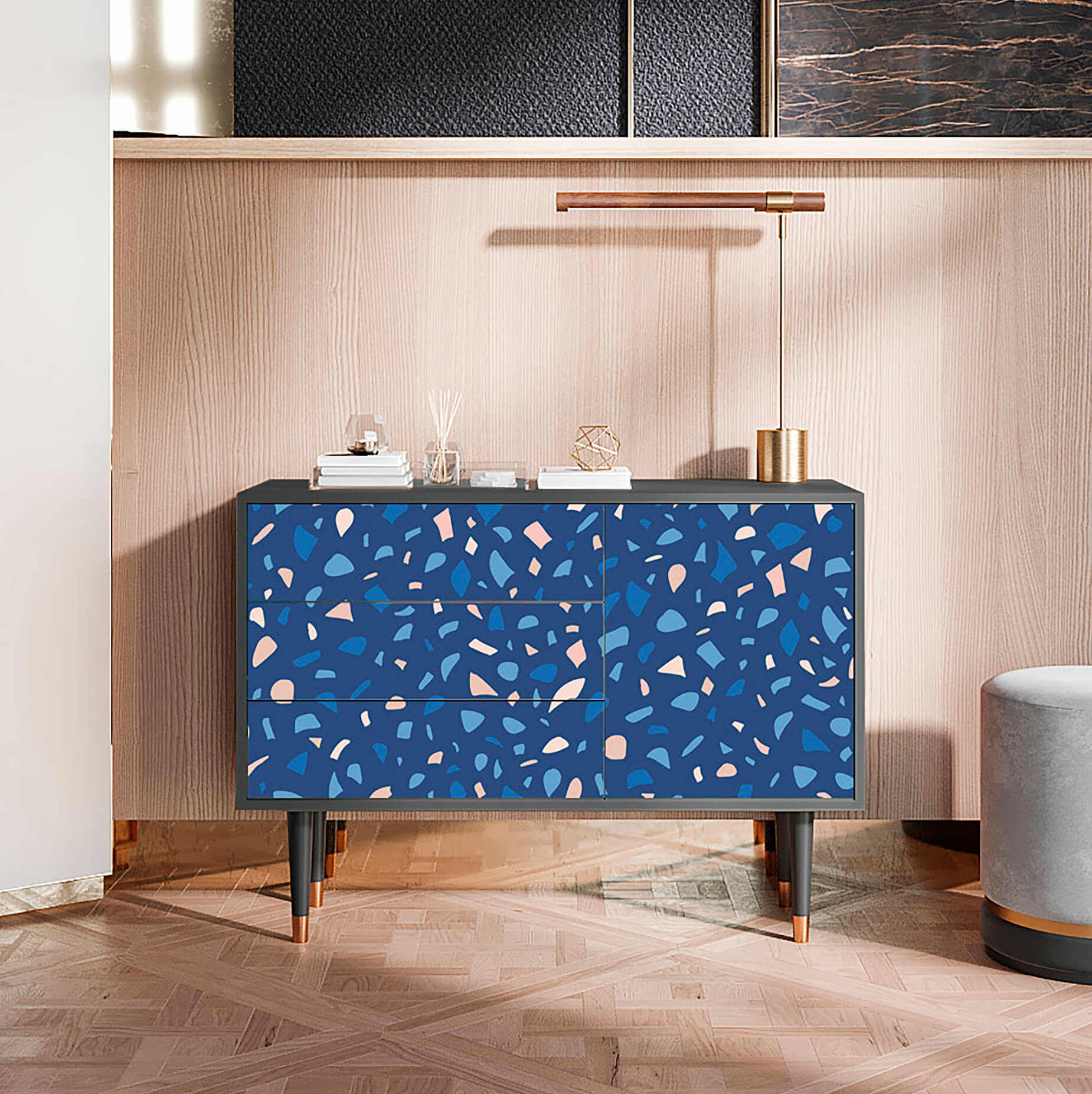 Комод - STORYZ - S3 Soap Whirpool, Размер - 115 x 84 x 41 см, Цвет корпуса - , Антрацит