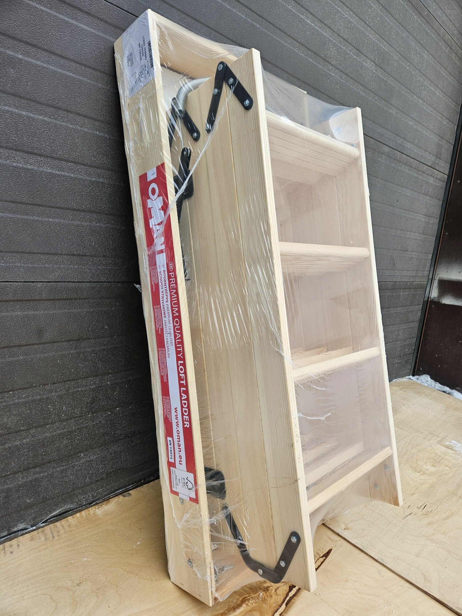 Лестница чердачная Oman Termo Long 55x120, высота 330см, утепленная крышка 30мм (Польша оригинал!)