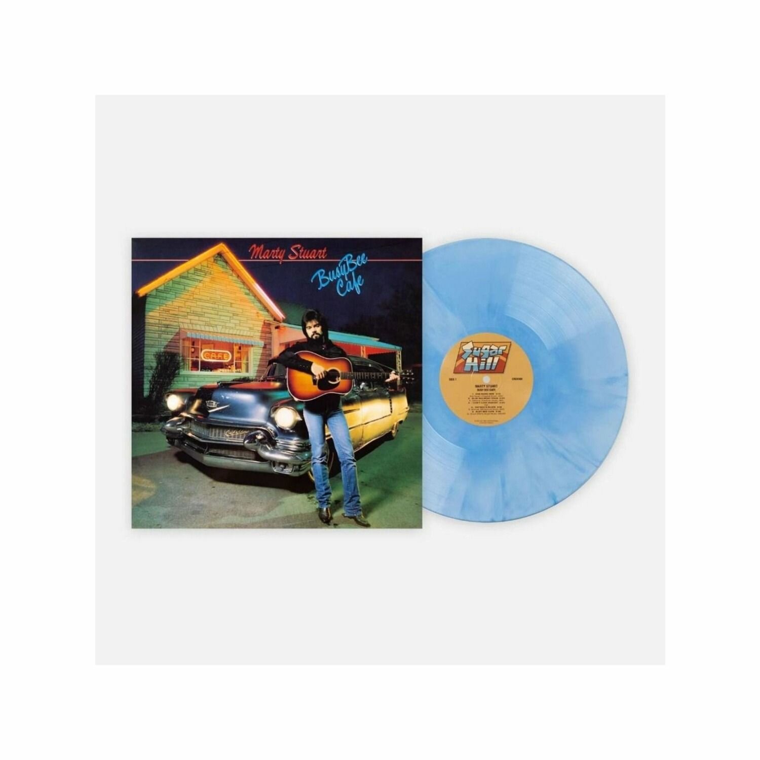 Виниловая Пластинка Marty Stuart - Busy Bee Cafe Vinyl, LP, Album, Club Edition, Stereo, Light Blue Galaxy, 180g Still Sealed Unopened