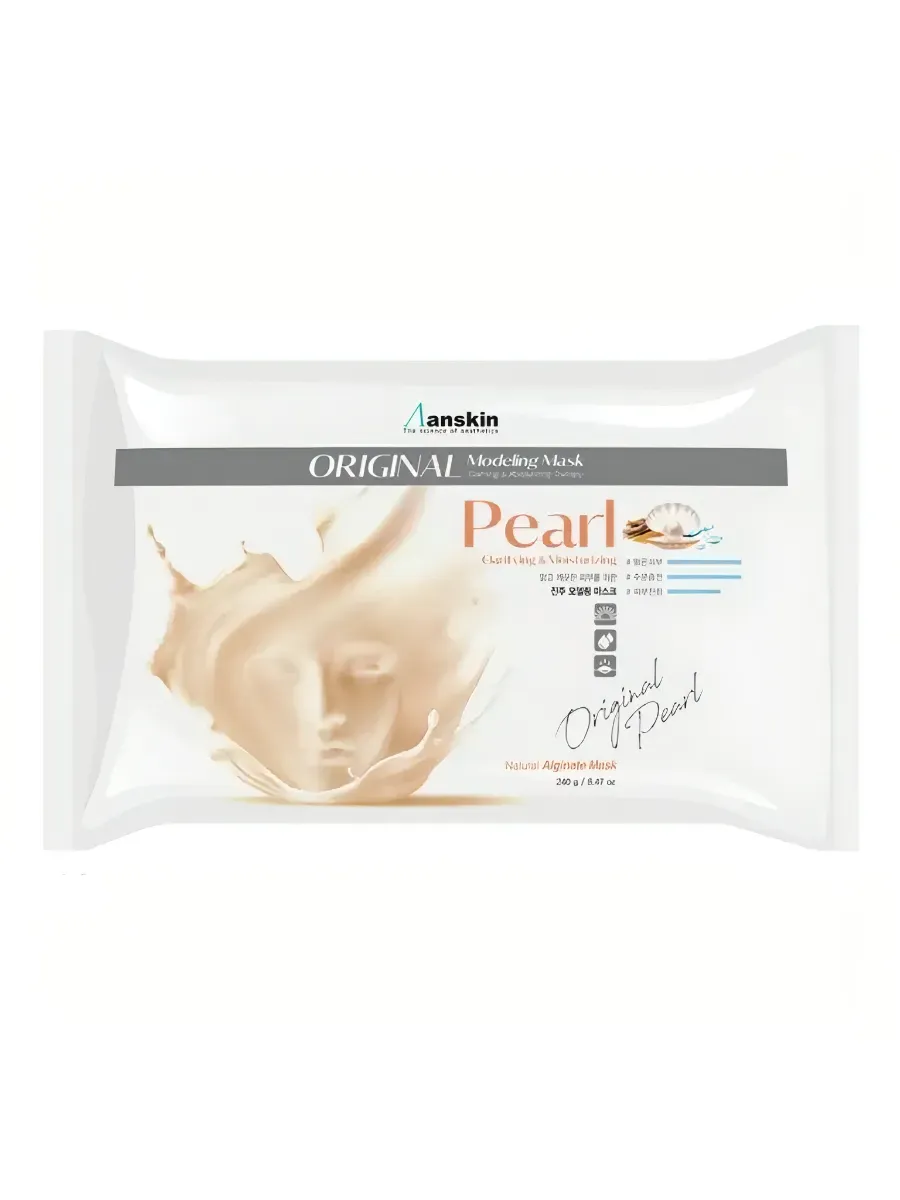 Маска Anskin Original Pearl Modeling Mask, Маска альгинатная с экстрактом жемчуга увлажняющая, осветляющая, 240 г