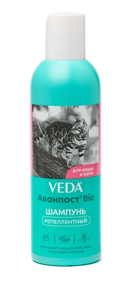 Аванпост Bio Шампунь репеллентный для кошек, 200 мл